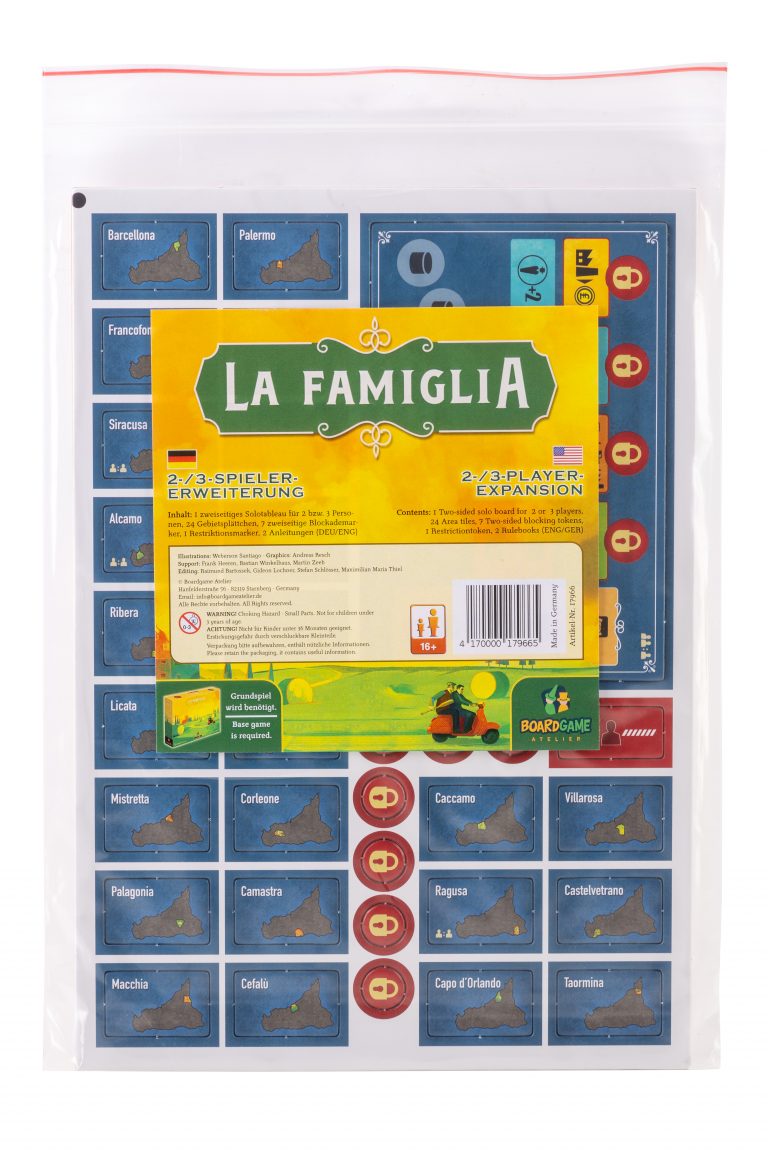 La Famiglia: Expansion for 2 and 3 Players — BoardtopiaGames.com