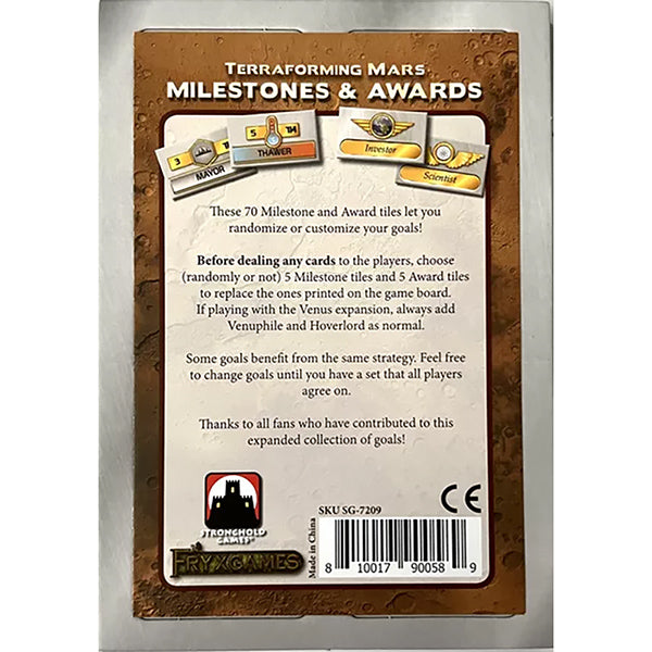 Terraforming Mars: Milestones & Awards Expansion — BoardtopiaGames.com