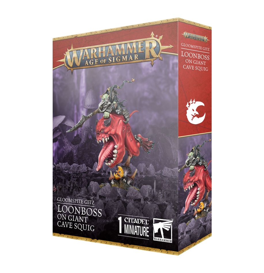 Warhammer Age of Sigmar: Gloomspite Gitz - Loonboss on Giant Cave Squi ...